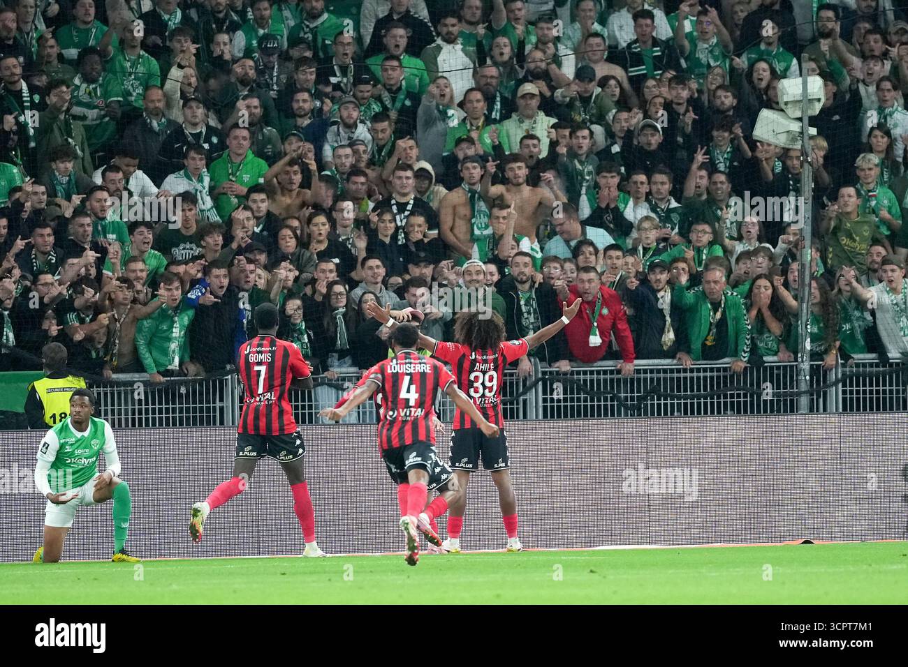 39 Tanguy AHILE (eag) during the Ligue 2 BKT match between Saint ...