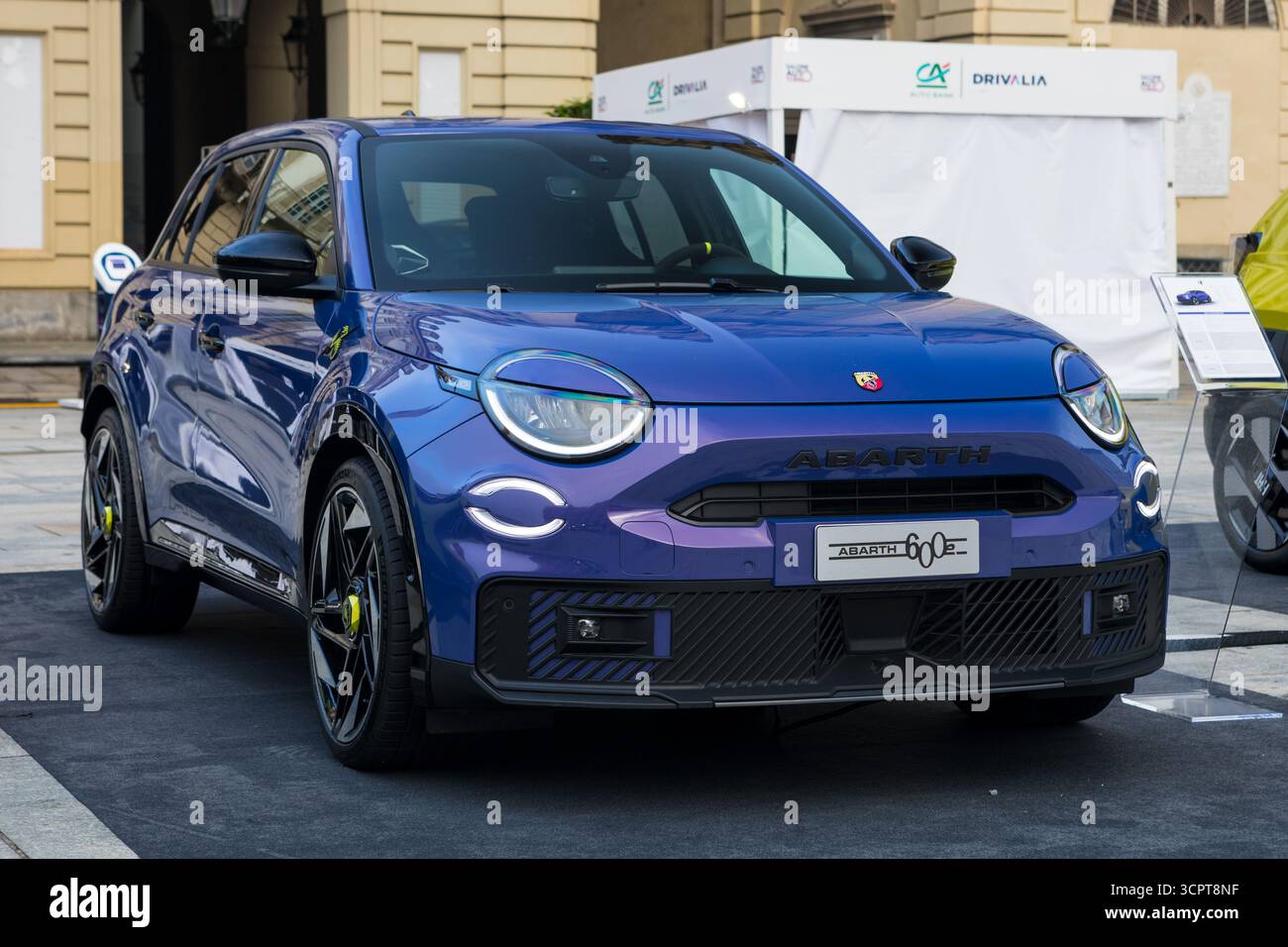 Turin, Italy. 27th September 2025. Abarth 600e at Turin Car Show 2025 ...