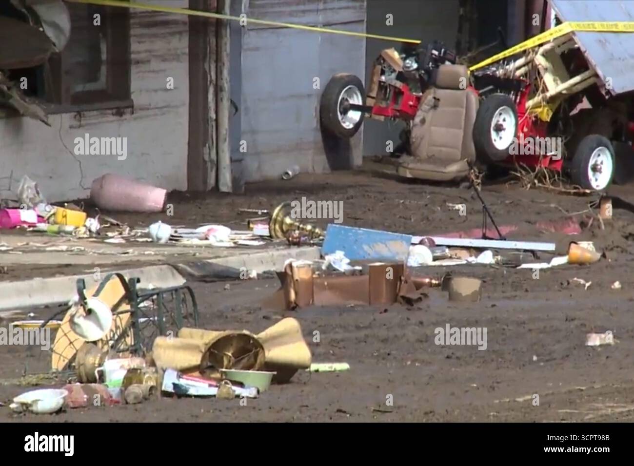 Damage from flooding in Globe, Ariz., is seen on Saturday morning, Sept ...