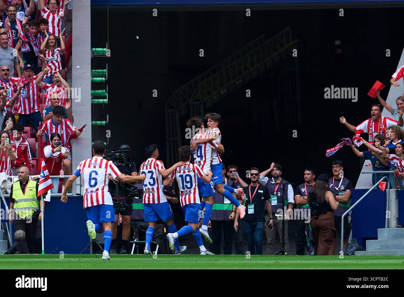 Robin Le Normand of Atletico de Madrid celebrates his goal during the ...