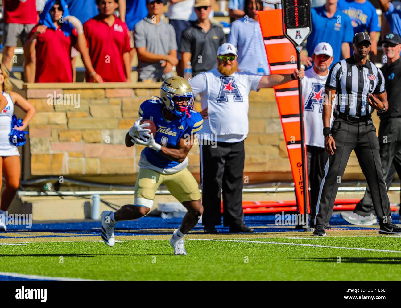 September 27, 2025:.Tulsa Golden Hurricane running back Braylin Presley ...