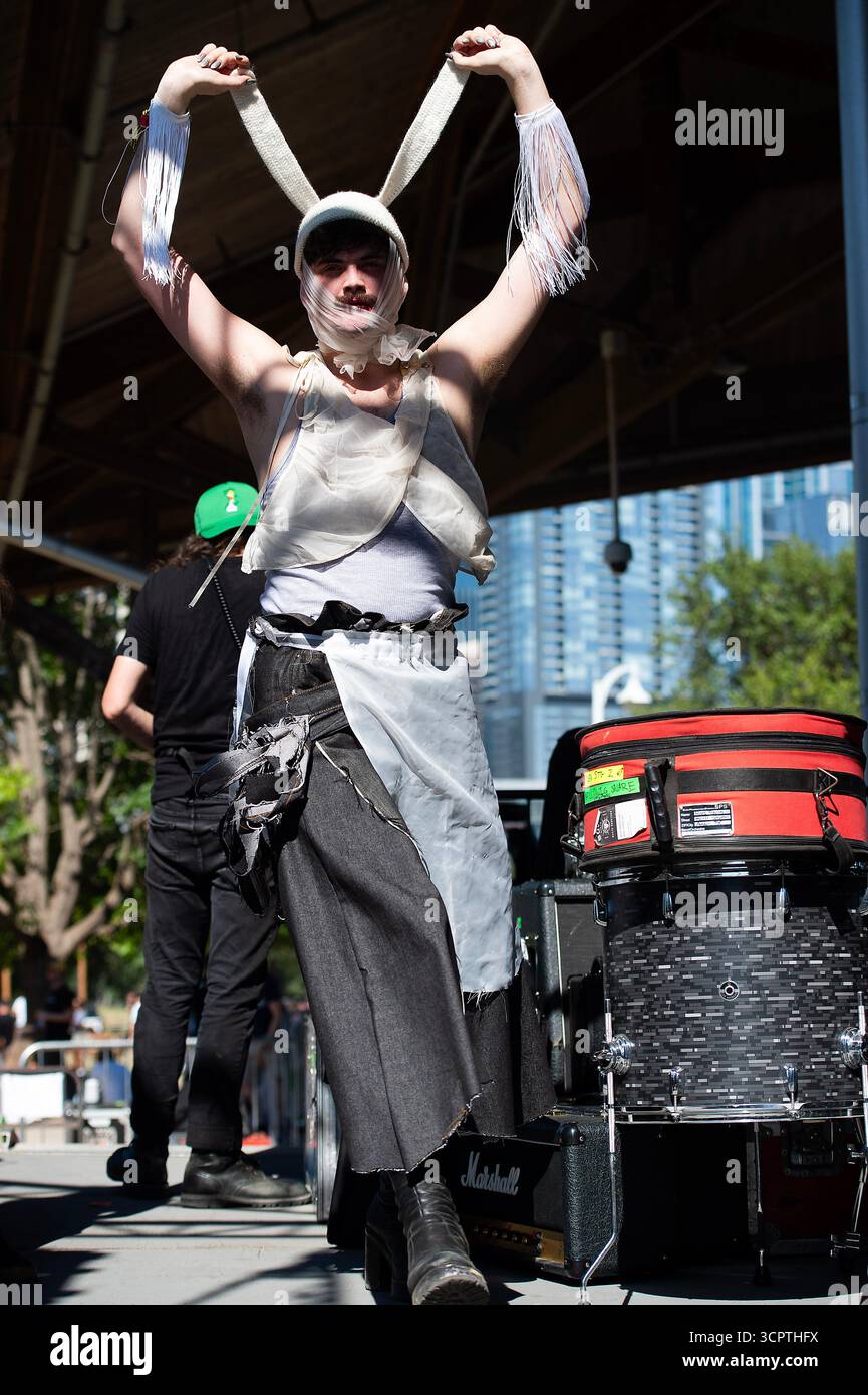 September 27, 2025: Cole Haden with Model/Actriz band performing at the ...