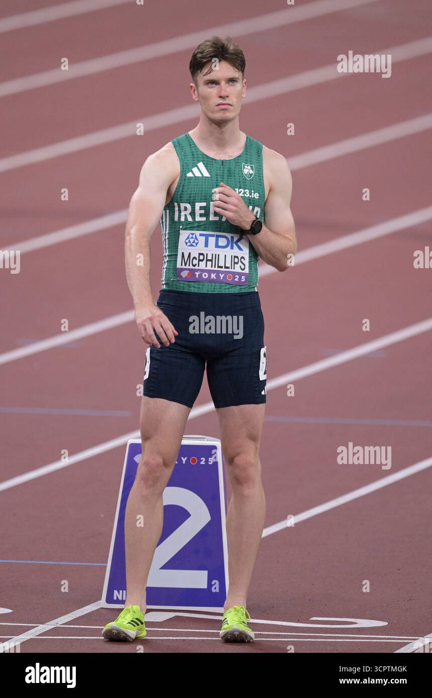 Cian McPHillips of Ireland competing in the men’s 800m final at the ...