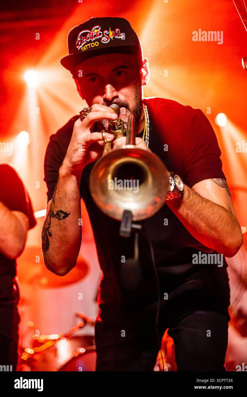 Milan Italy. 27th sept 2025. The American band LOWDOWN BRASS BAND ...