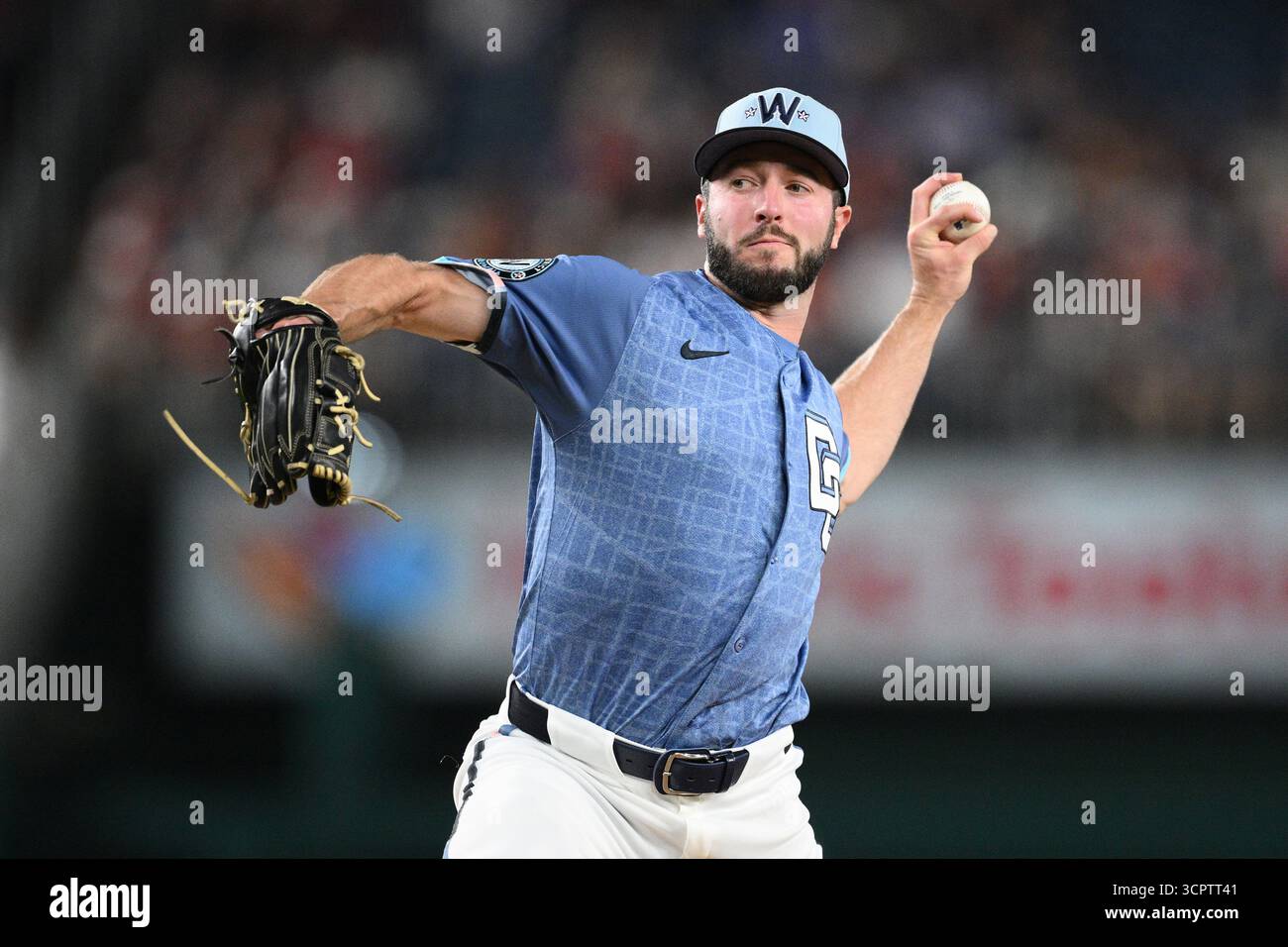Washington Nationals relief pitcher P.J. Poulin (50) in action during a ...
