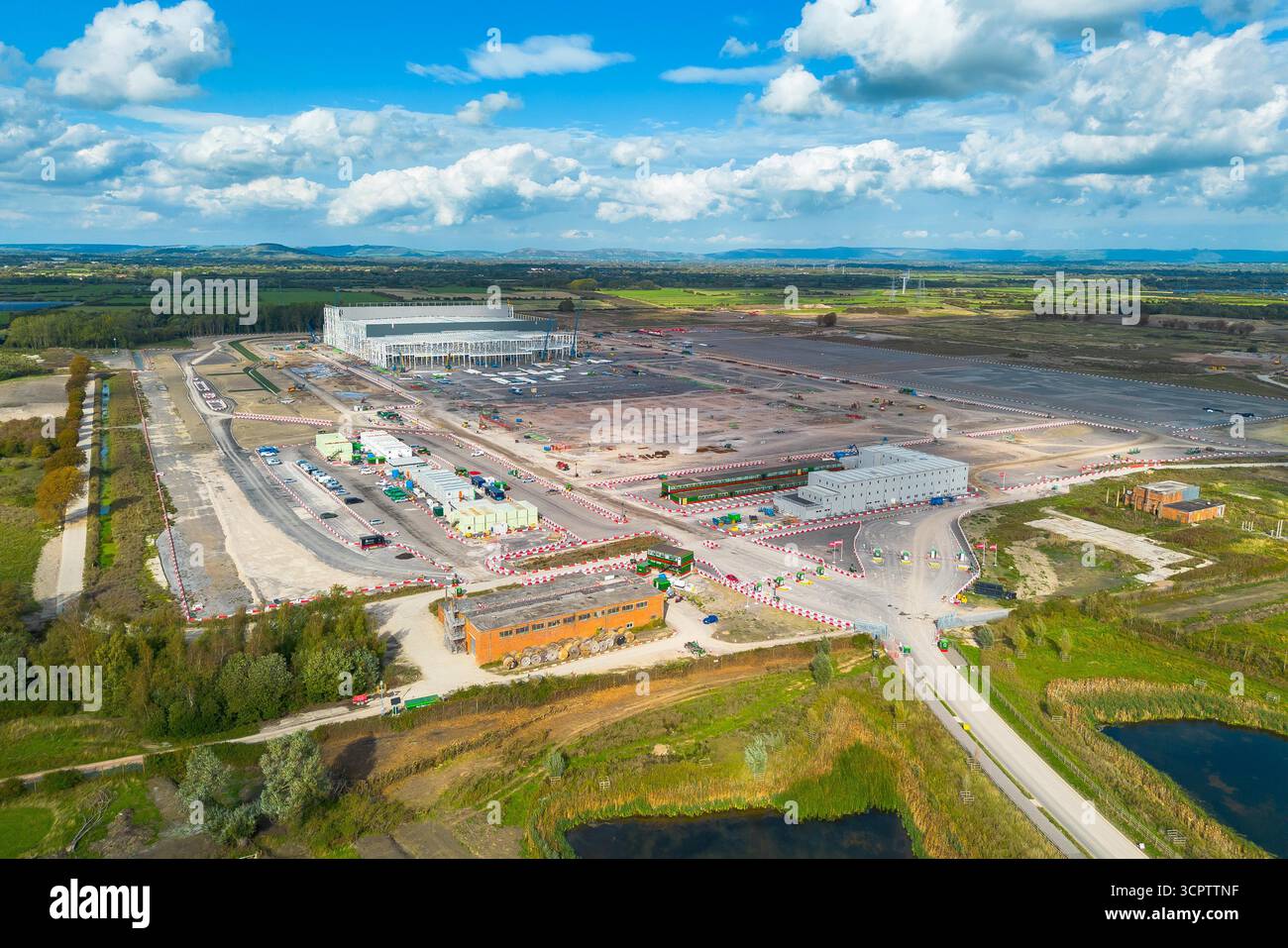 Bridgwater, Somerset, UK. 27th September 2025. Aerial view of the ...