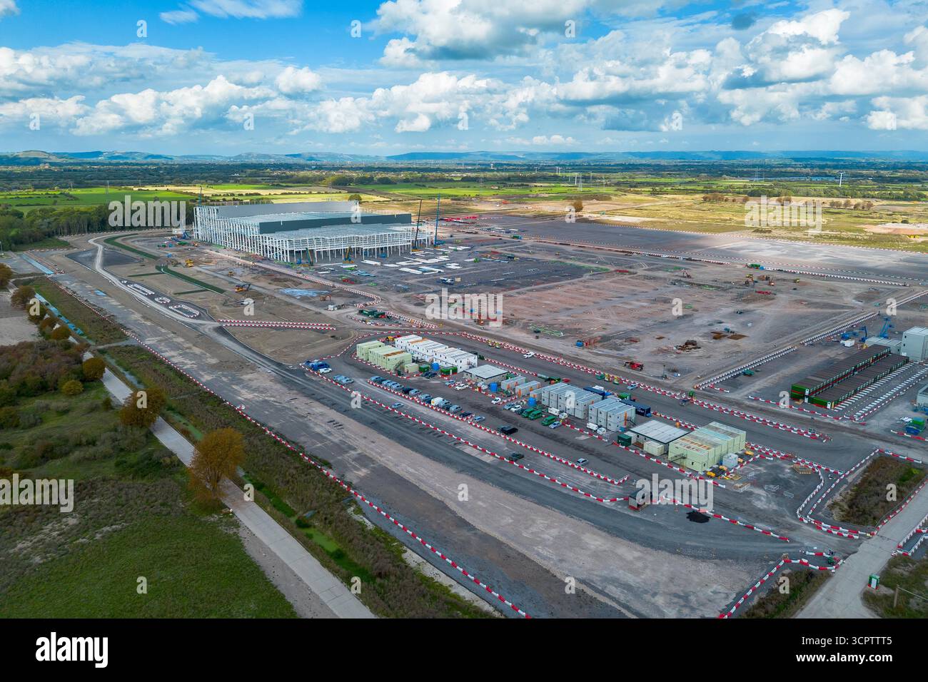 Bridgwater, Somerset, UK. 27th September 2025. Aerial view of the ...