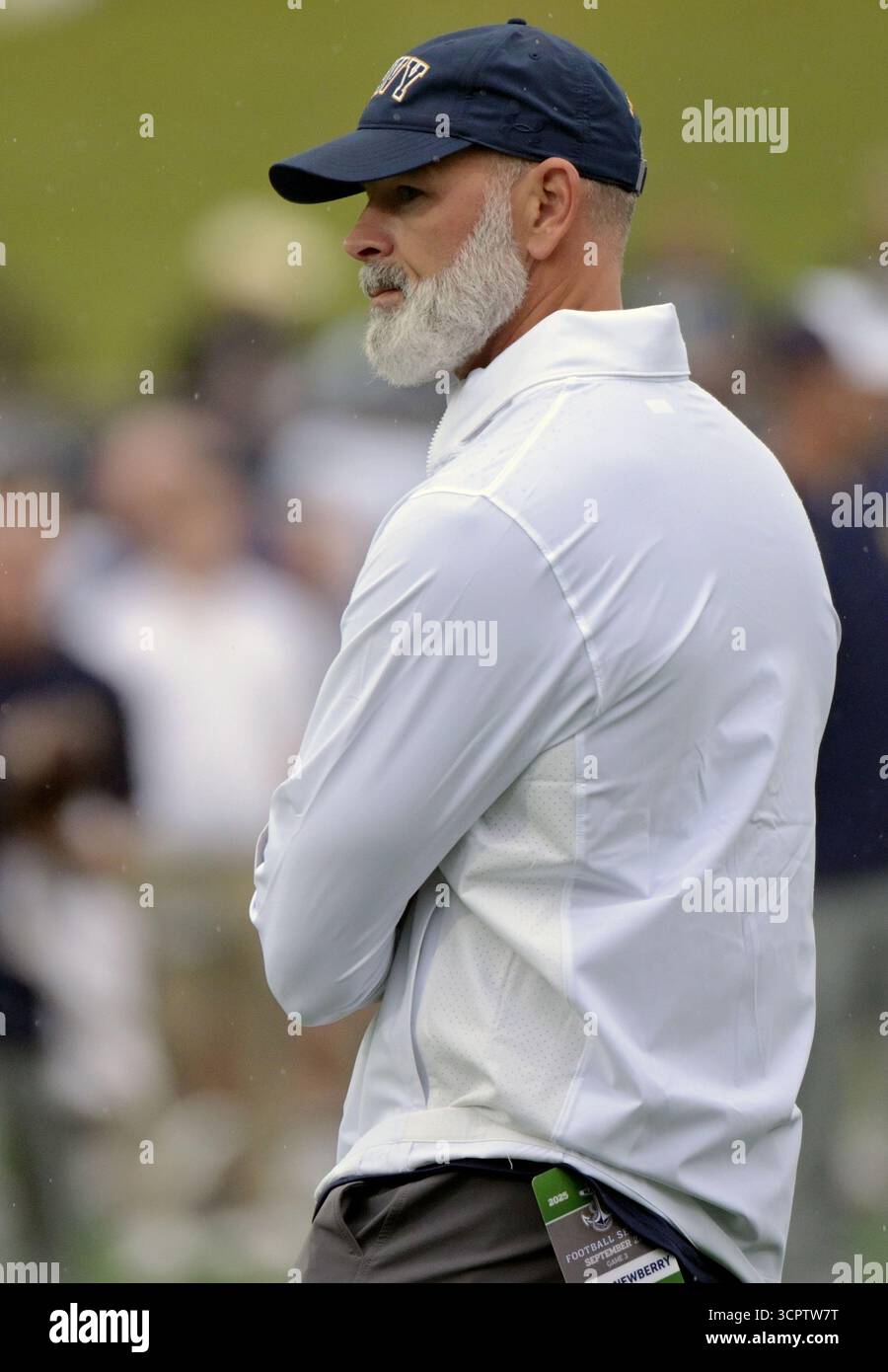 BALTIMORE, MD - SEPTEMBER 27: Navy Midshipmen head coach Brian Newberry ...
