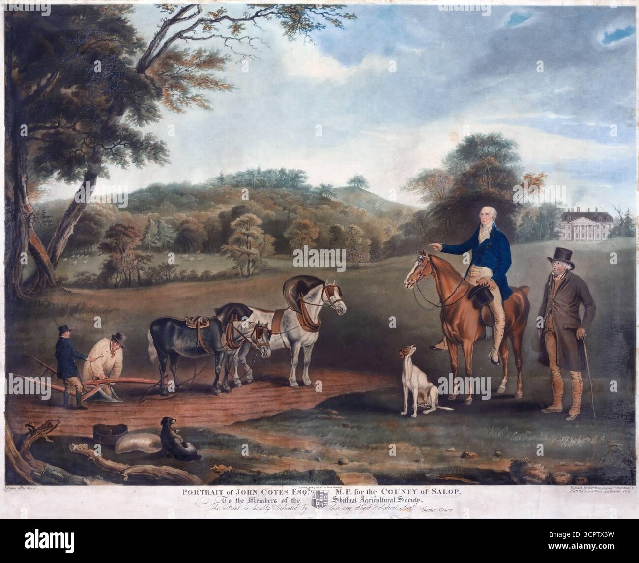 19th century Portrait of John Cotes Esquire MP for the county of Salop ...
