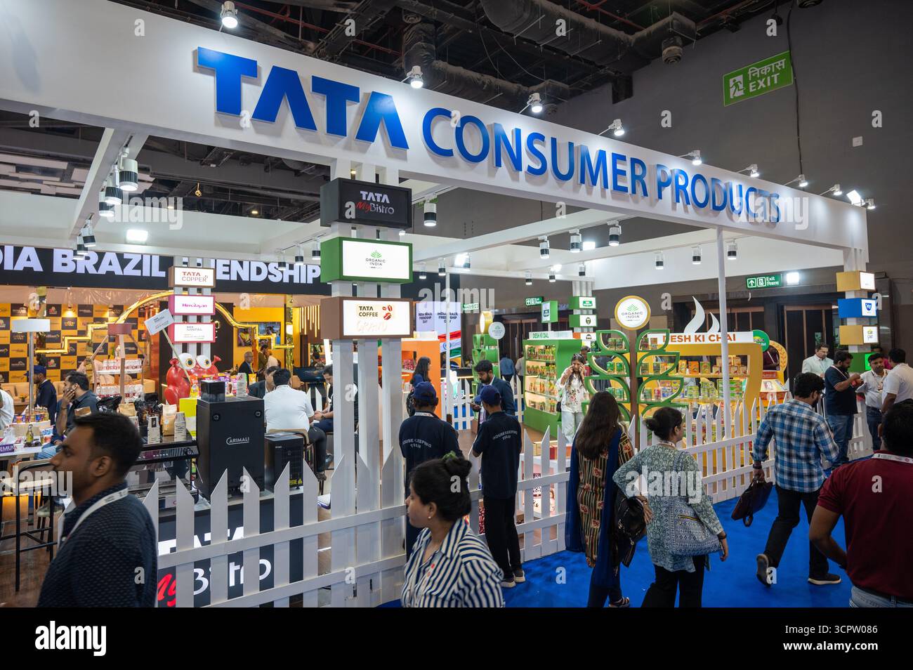 A stall of Tata Consumer Products Limited, an Indian fast-moving ...