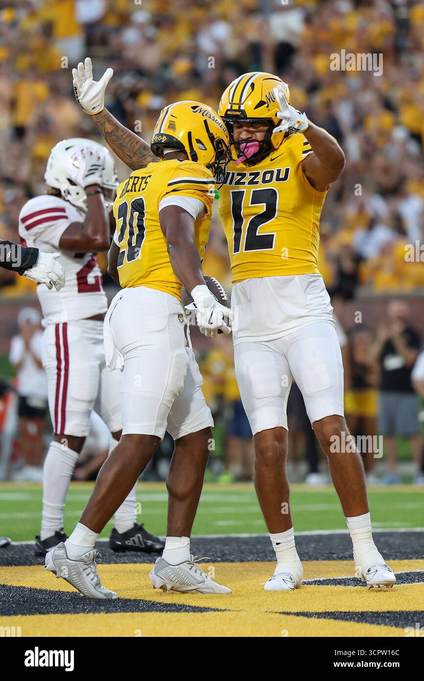 Columbia, MO, USA. 27th Sep, 2025. Missouri Tigers running back Jamal ...
