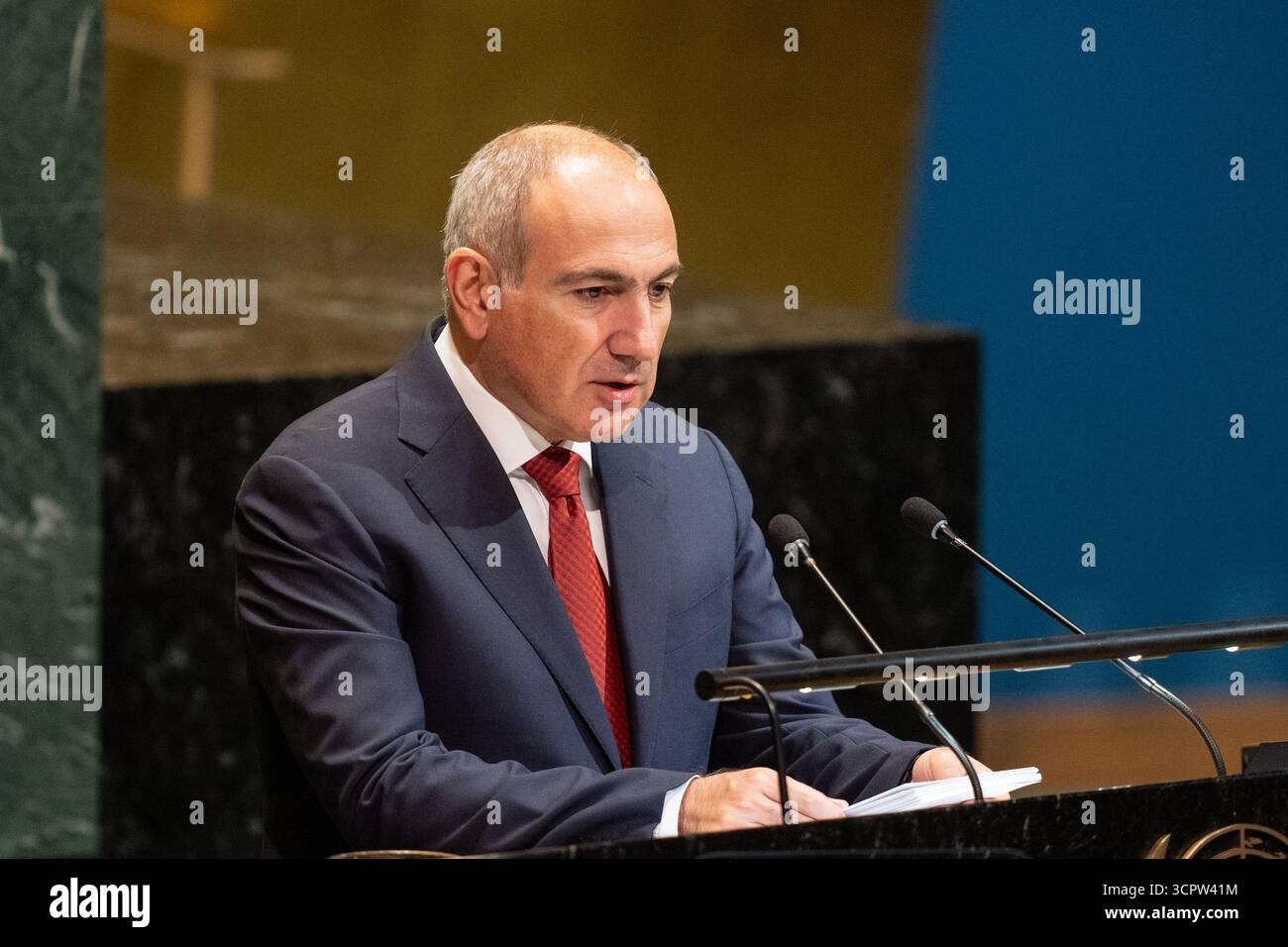 New York, NY, September 27, 2025: Nikol Pashinyan Prime Minister of ...