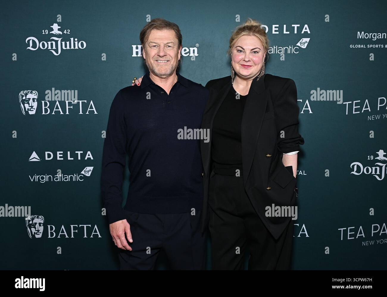 Sean Bean, left, and Ashley Moore attend BAFTA North America's New York ...