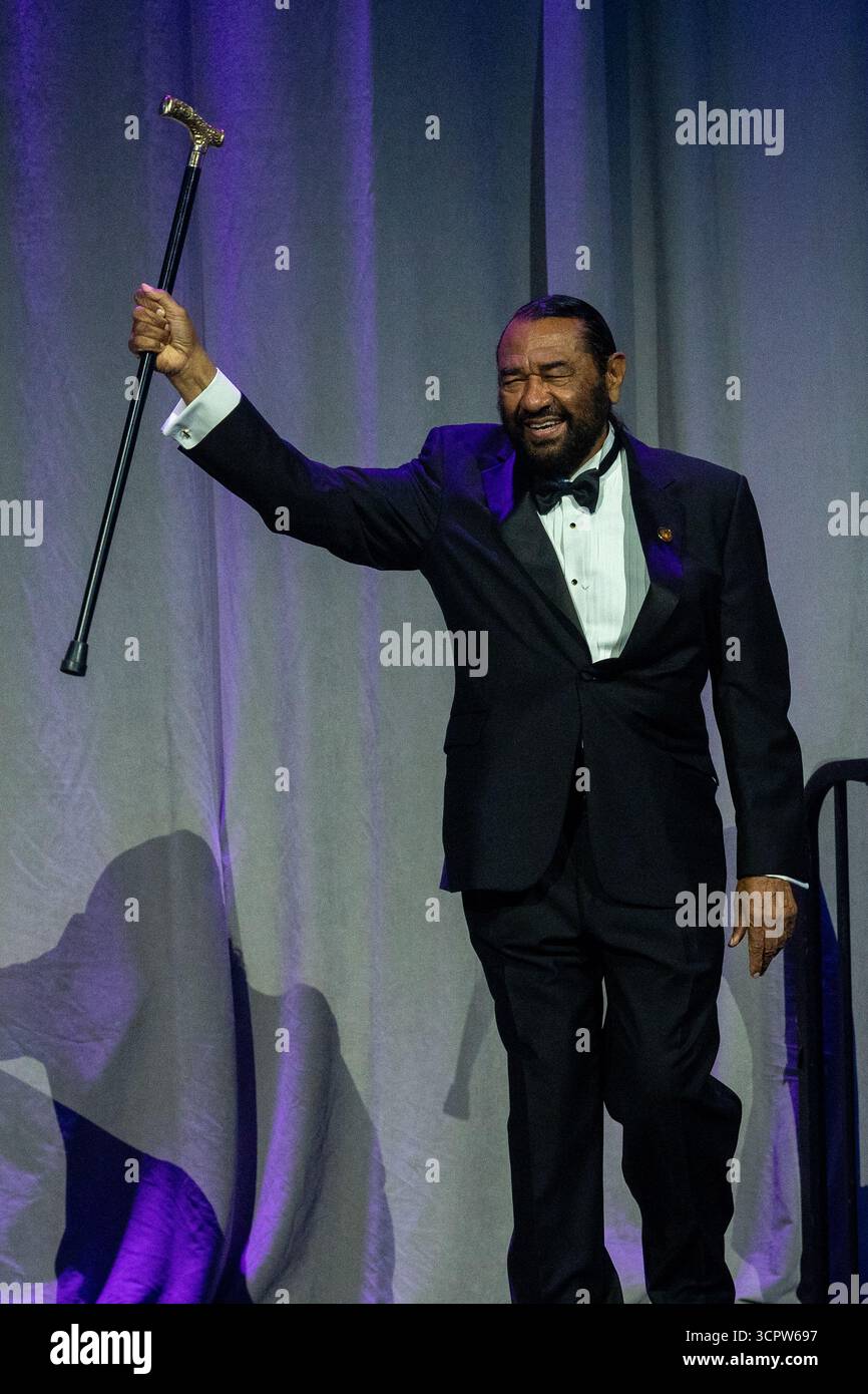 Rep. Al Green, D-Texas, walks onstage during the Congressional Black ...