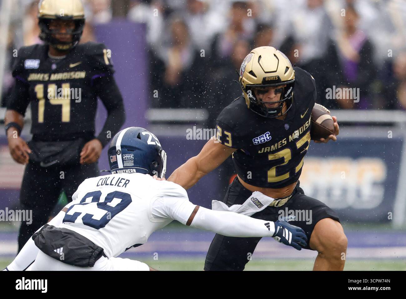 James Madison running back Jordan Fuller (23) in action during the ...