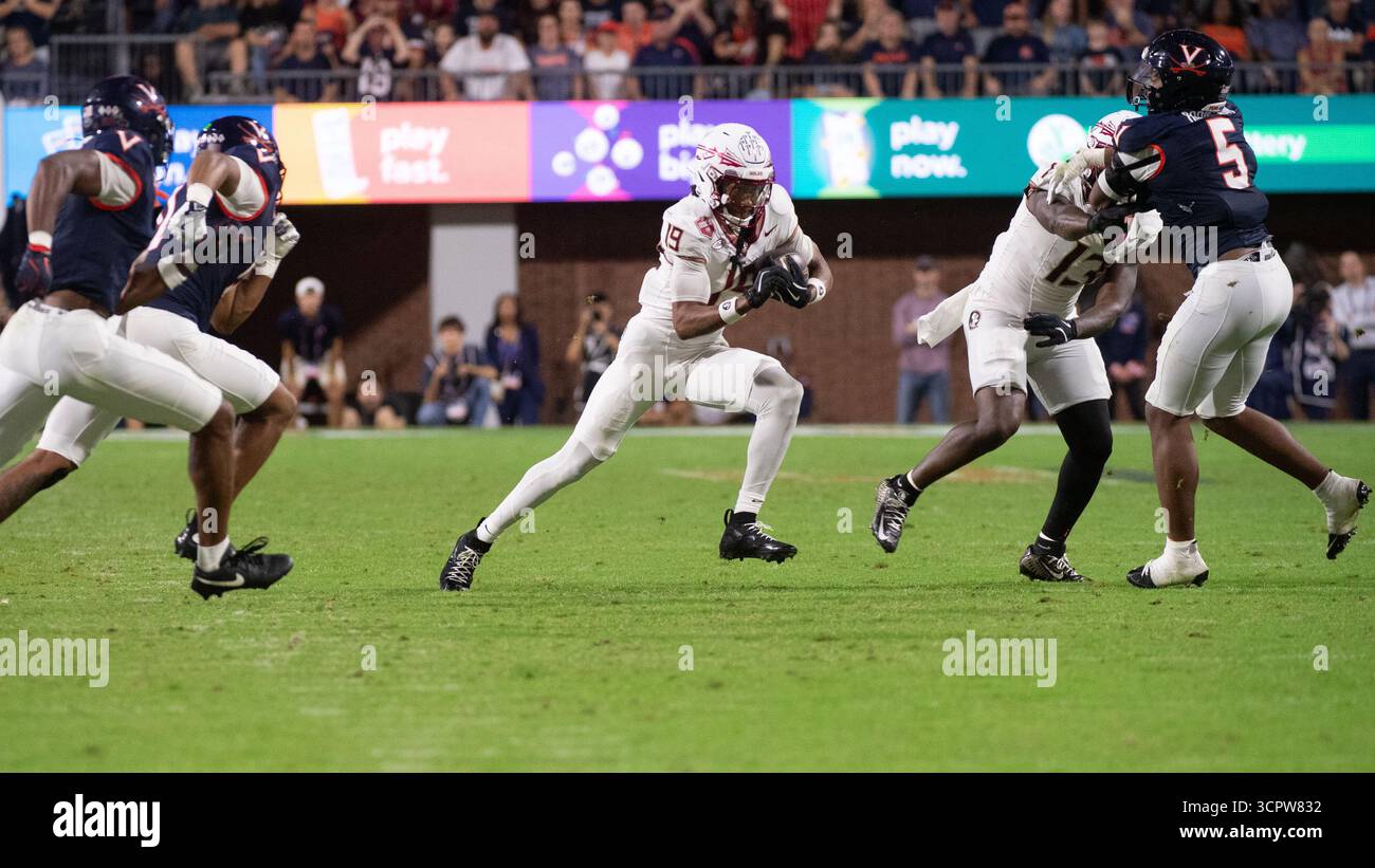 Florida State wide receiver Micahi Danzy (19) runs the ball downfield ...