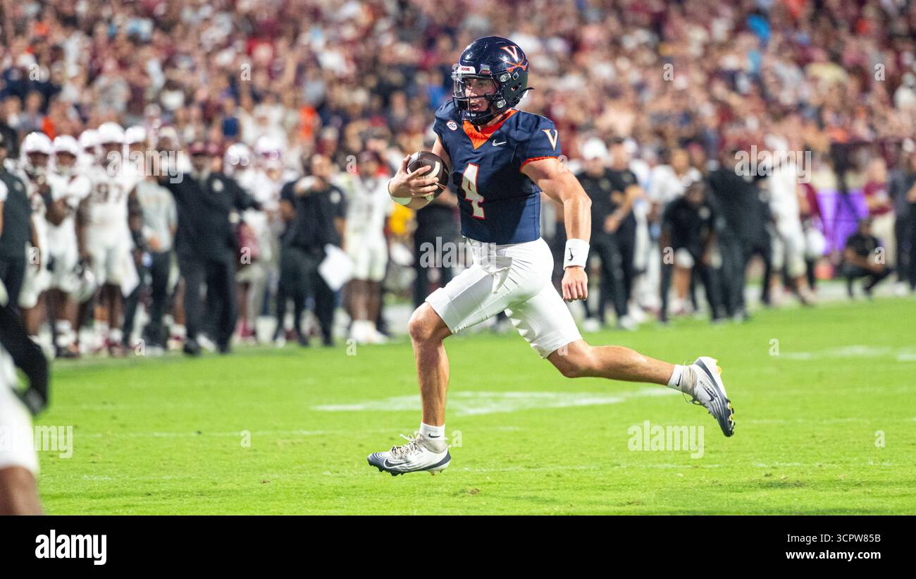 Virginia quarterback Chandler Morris (4) runs for a touchdown against ...
