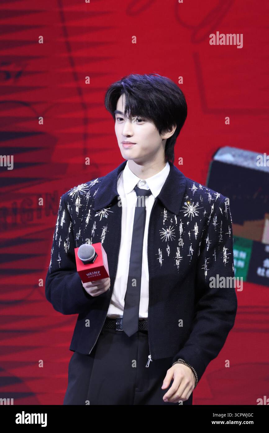 Chinese actor Zhang Kangle attends an activity in Shanghai, China, 27 ...