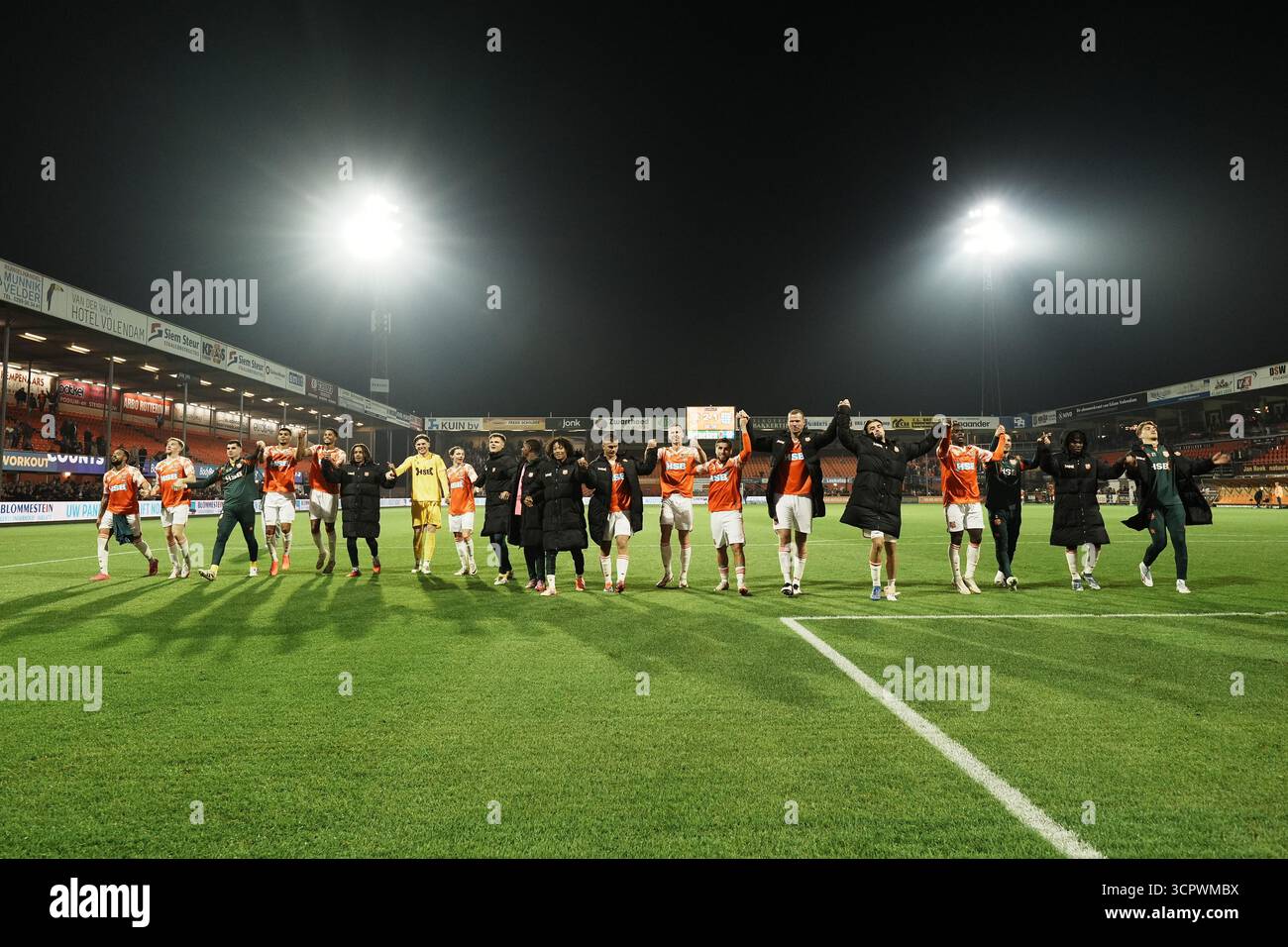 VOLENDAM - FC Volendam players celebrate the victory after the Dutch ...