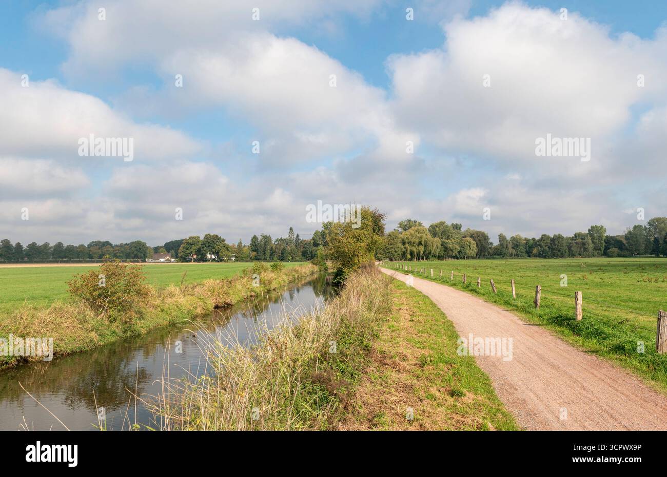 Gronau Westf. NRW Germany September 2025. The River Dinkel winds its ...