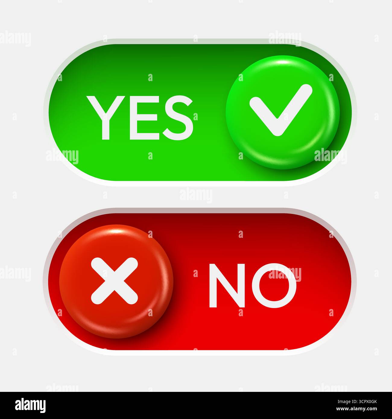 Interface buttons yes no hi-res stock photography and images - Alamy