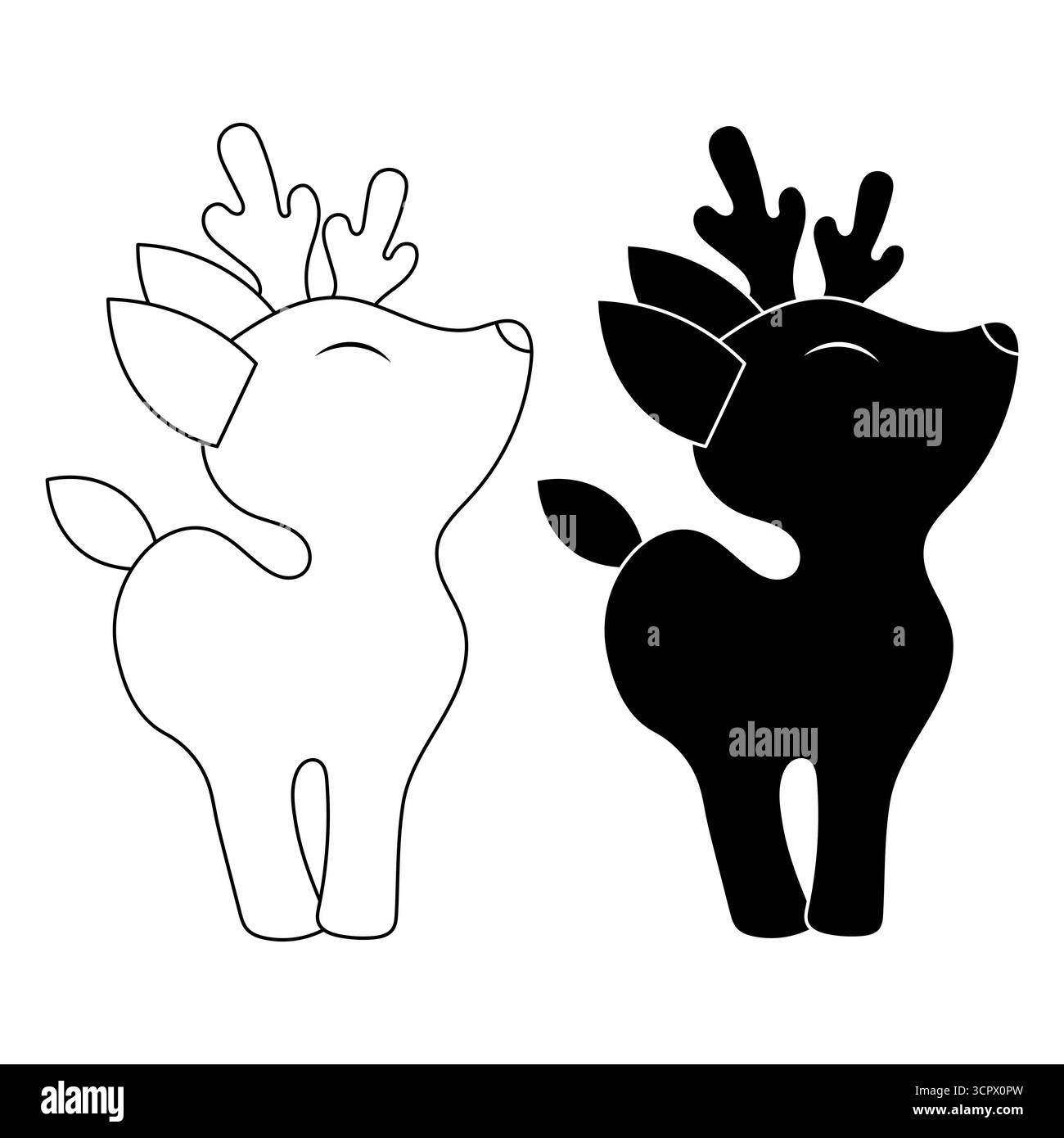 Adorable happy christmas child Black and White Stock Photos & Images ...