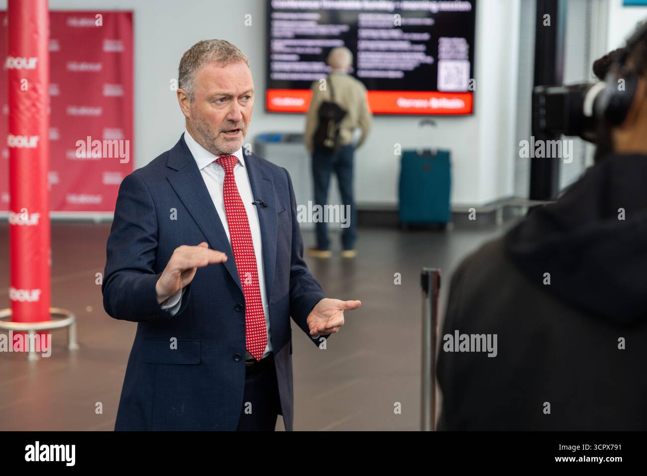 Liverpool, UK. 28 SEP, 2025. on day one of the Labour Party Conference ...