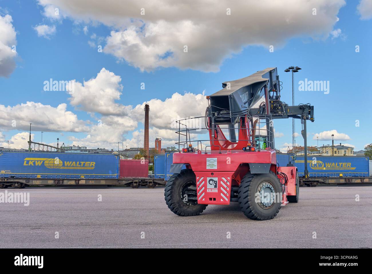 Trelleborg, Sweden ; September 23, 2025: Kalmar reachstacker ...