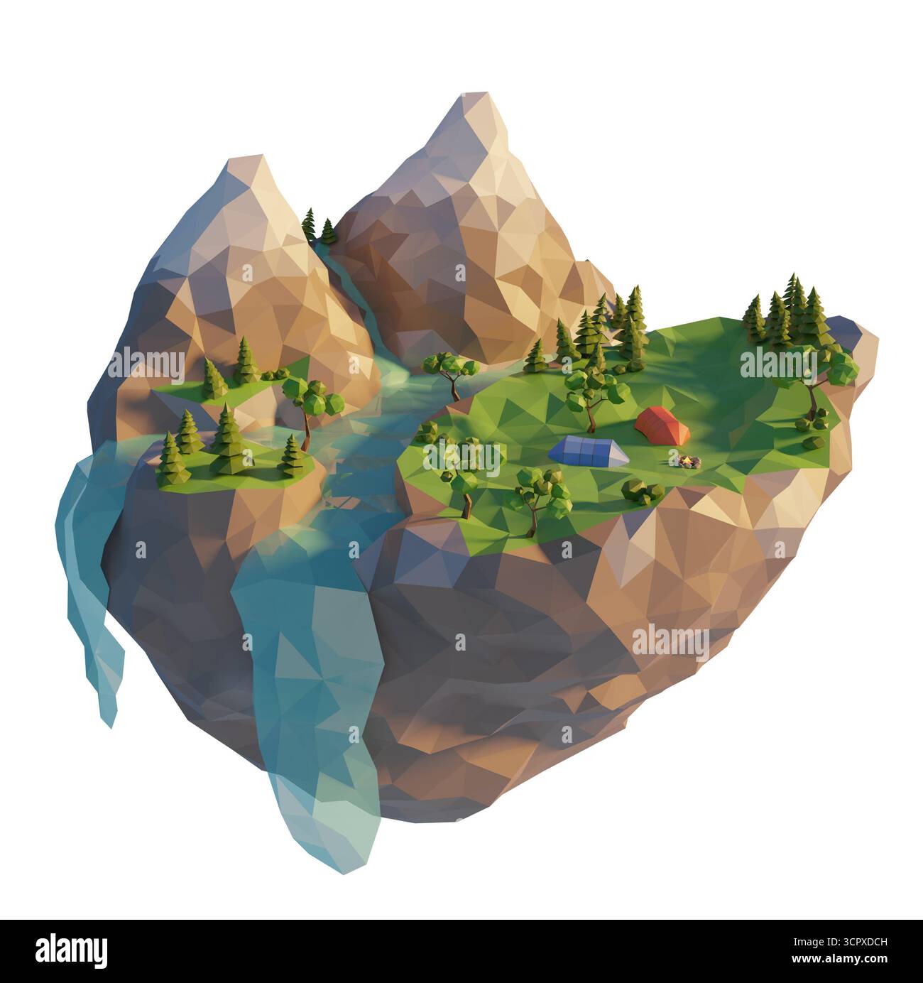 Mountain tree in summer Cut Out Stock Images & Pictures - Alamy