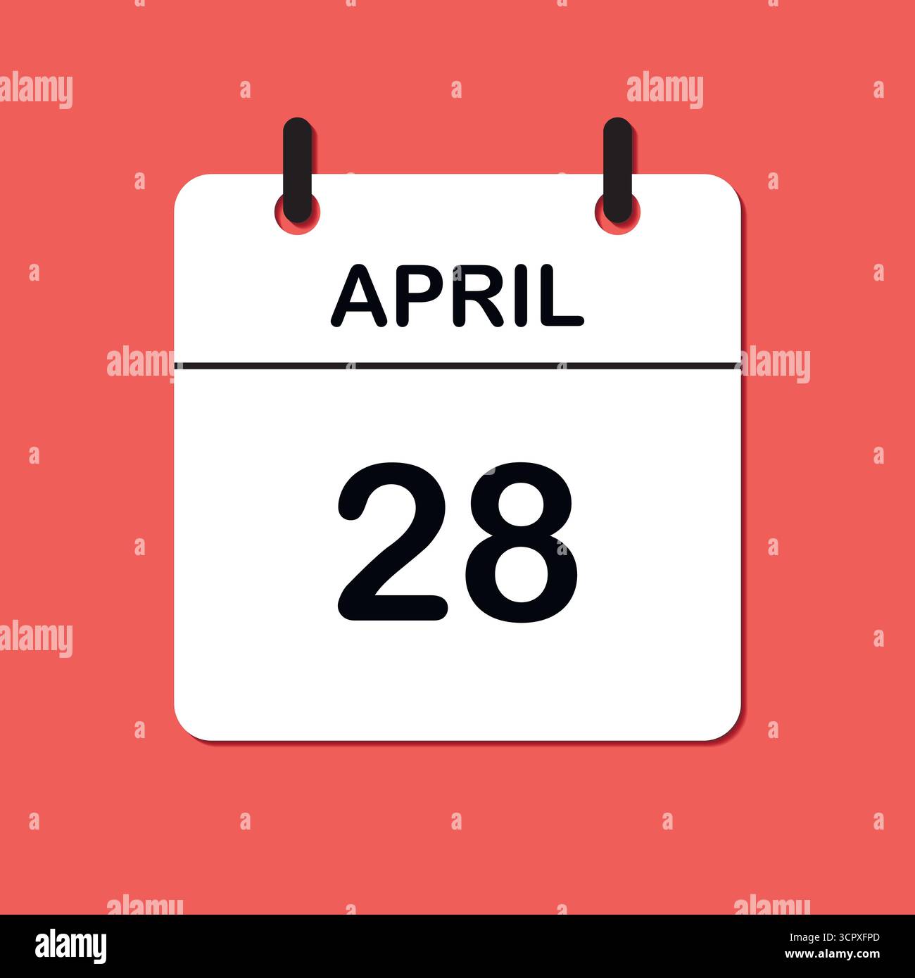 April 28. Daily Calendar icon for design. Simple design for business ...
