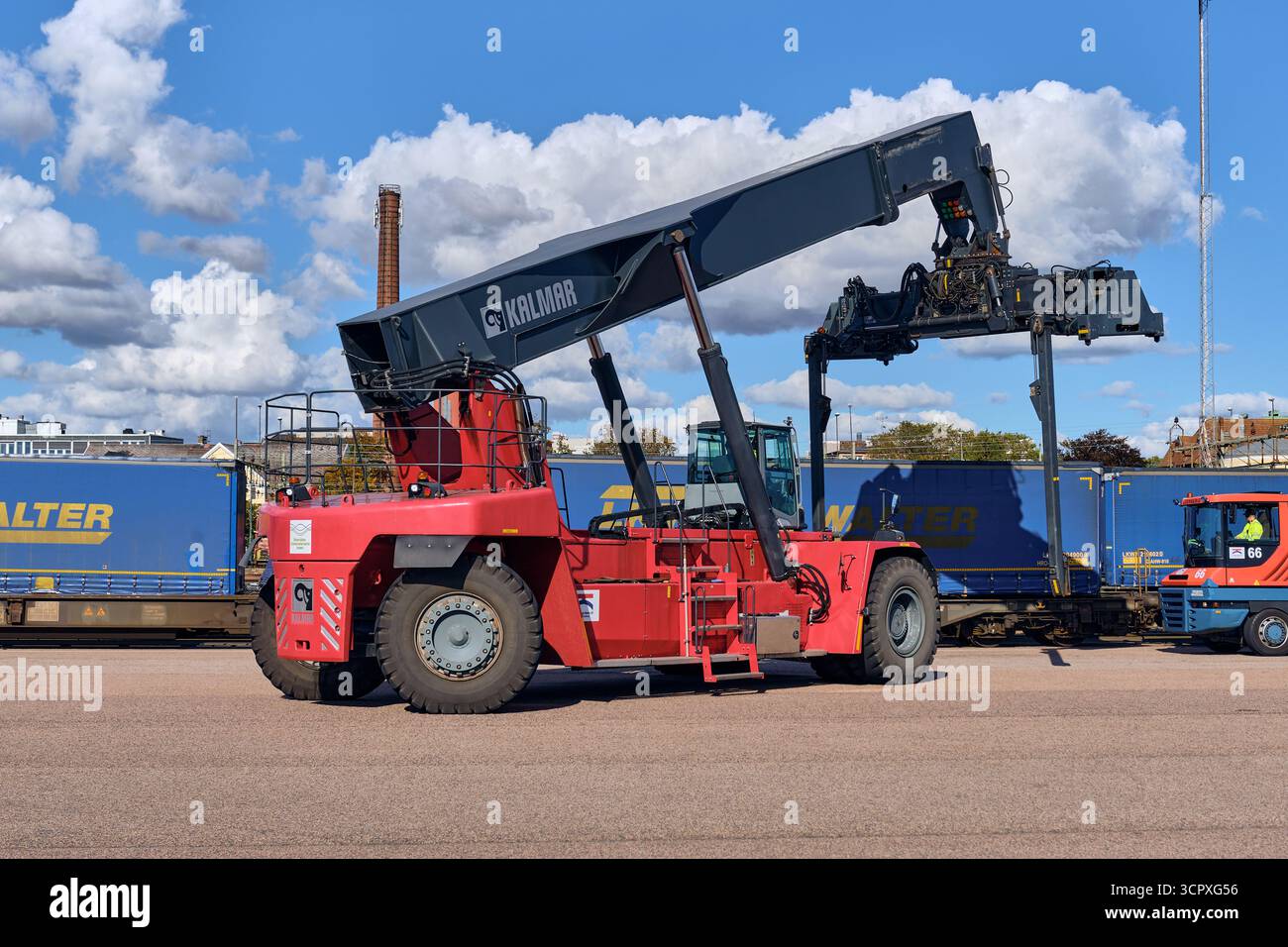 Trelleborg, Sweden ; September 23, 2025: Kalmar reachstacker ...