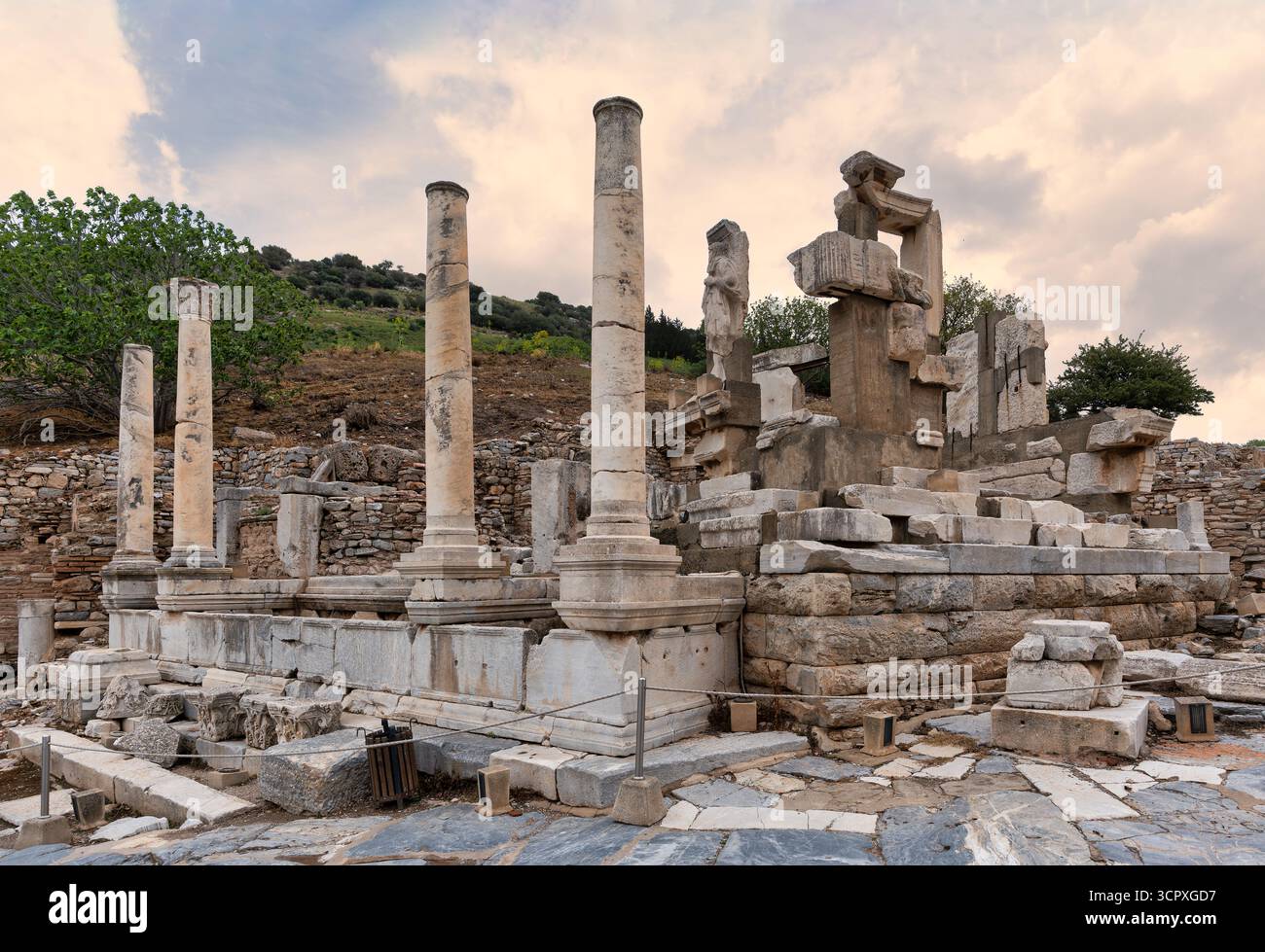 The Memmius Monument, Ancient City of Ephesus, Turkey. Roman ruins, a ...
