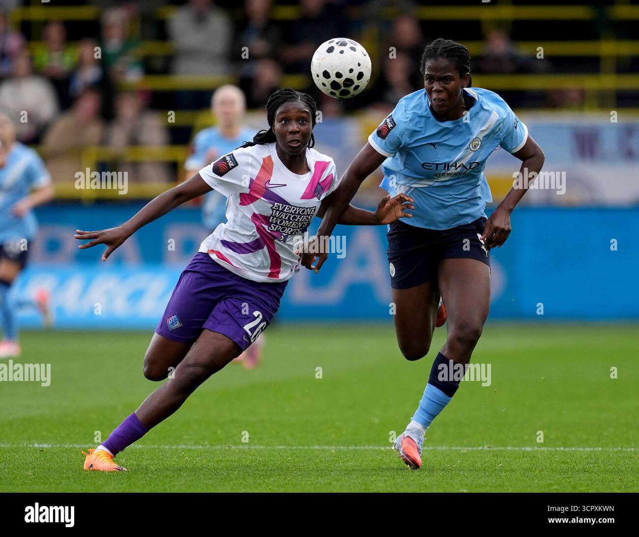 London City Lionesses' Wassa Sangare (left) and Manchester City's ...