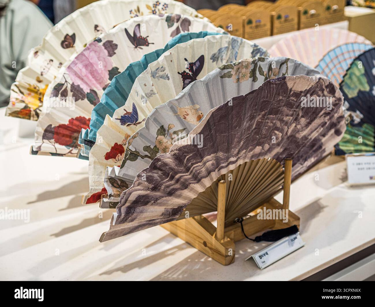 Seoul, Korea – September 23, 2025: Collection of Traditional Folding ...
