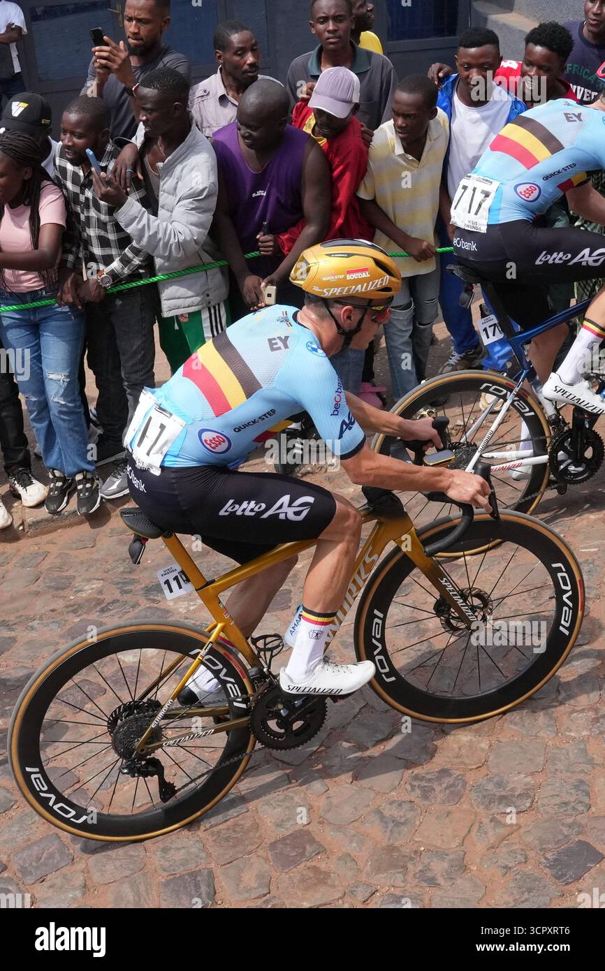 Belgium's Remco Evenepoel pedals during the men's Elite road race, at ...