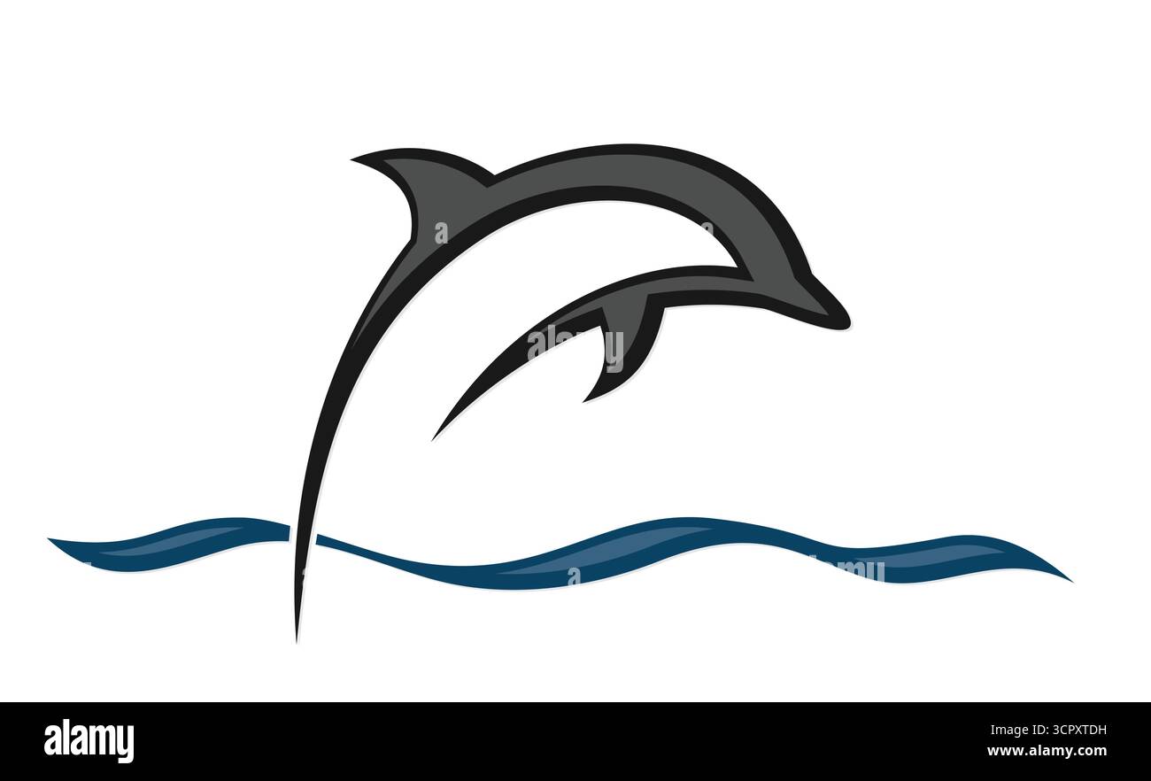 Dolphin stylized Stock Vector Images - Alamy