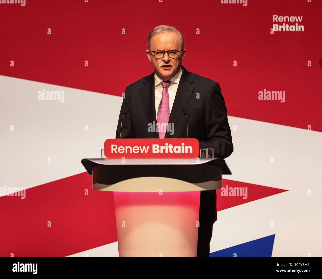 Anthony Albanese Australian Prime Minister speaks during the Labour ...