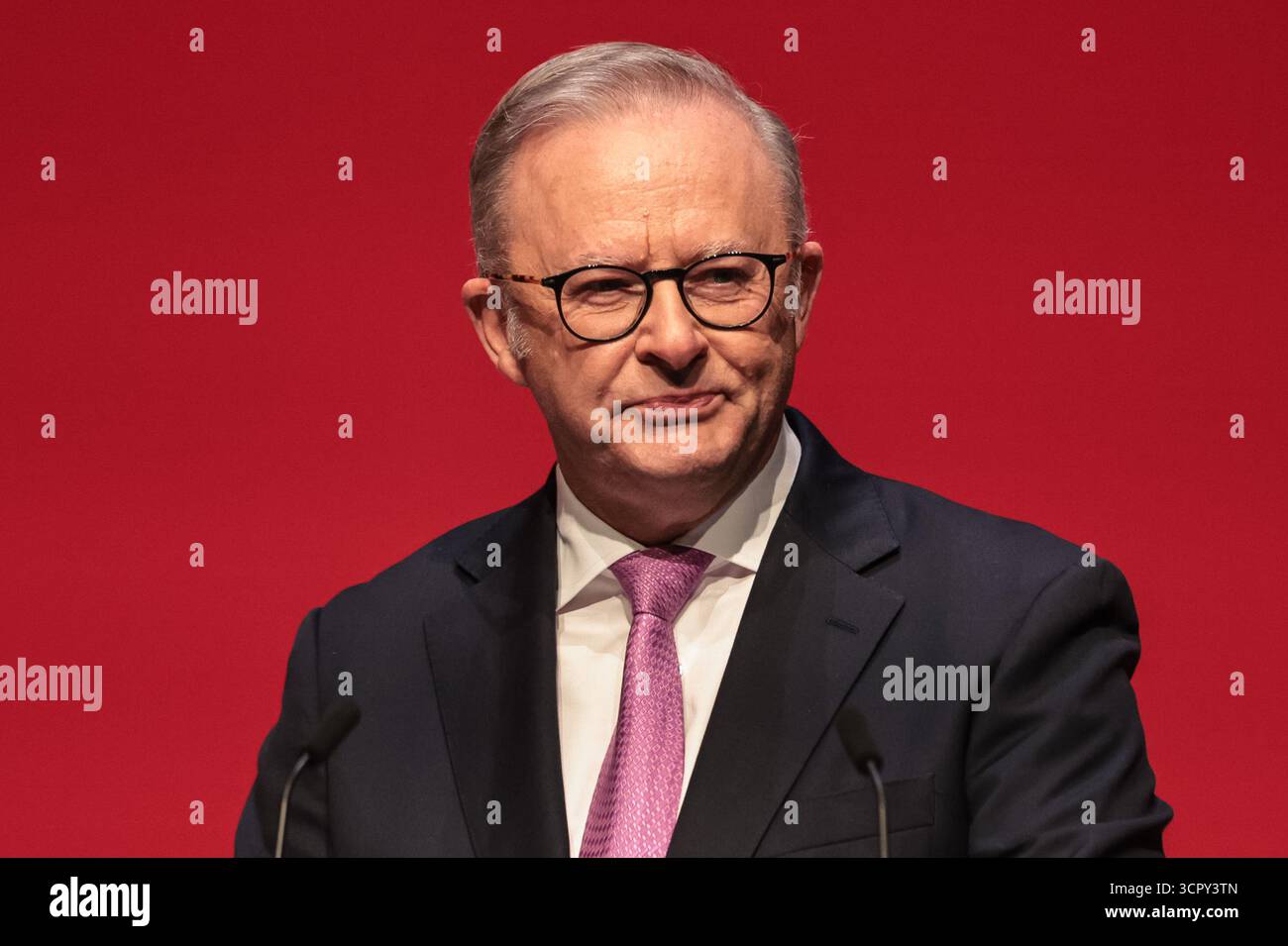 Anthony Albanese Australian Prime Minister speaks during the Labour ...