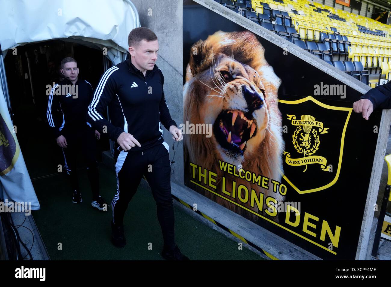 Referee John Beaton arrives at the ground ahead of the William Hill ...