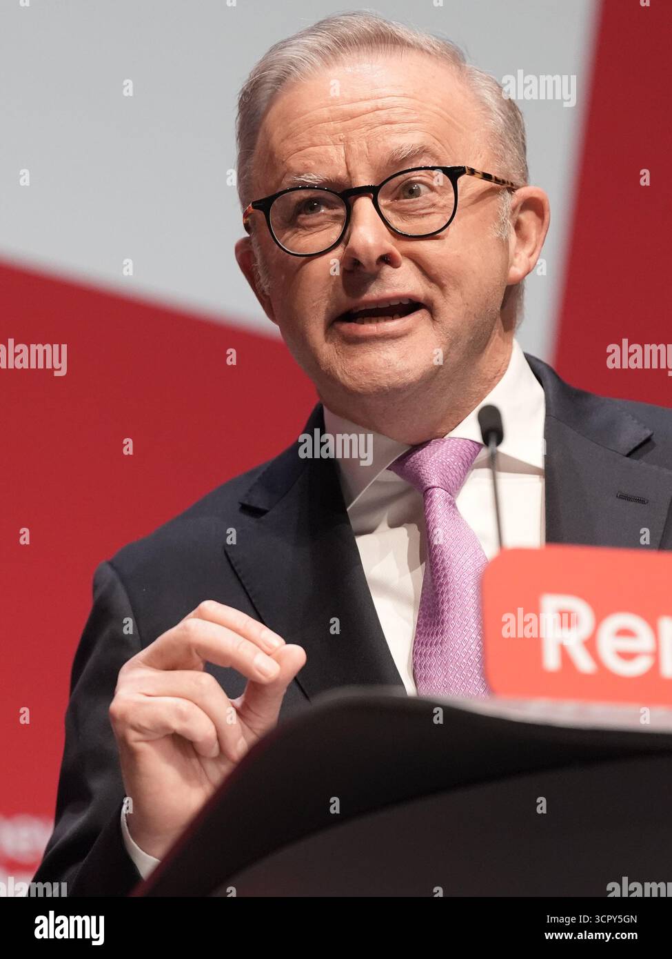 Australian Prime Minister Anthony Albanese during the Labour Party ...