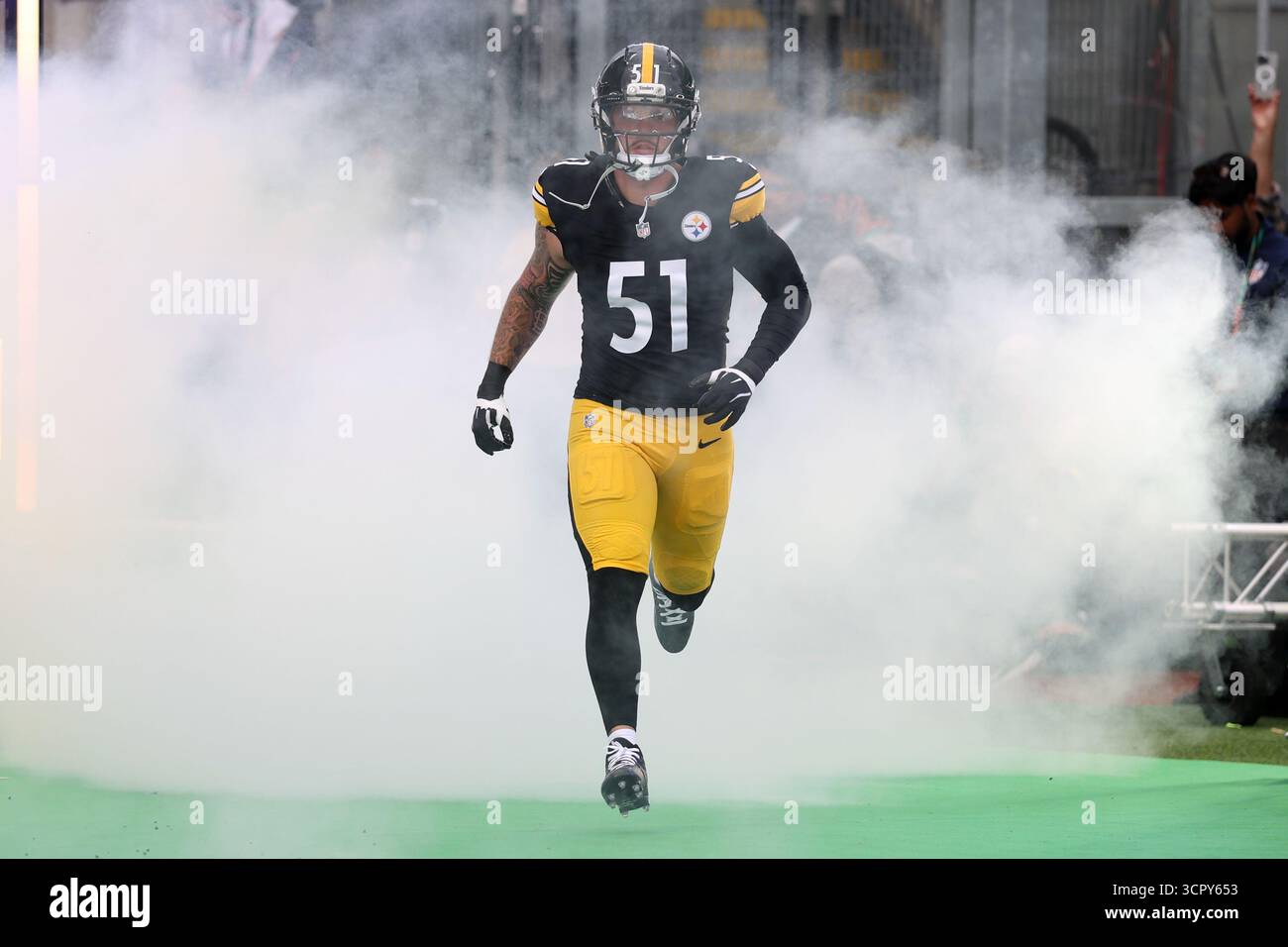 Pittsburgh Steelers linebacker Nick Herbig (51) enters the field for ...