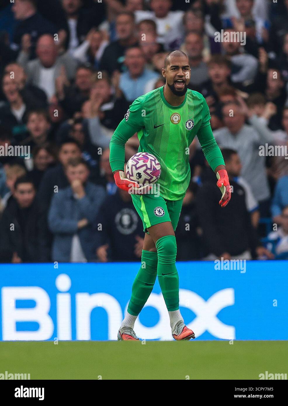 Chelsea goalkeeper Robert Sanchez in action during the Premier League ...