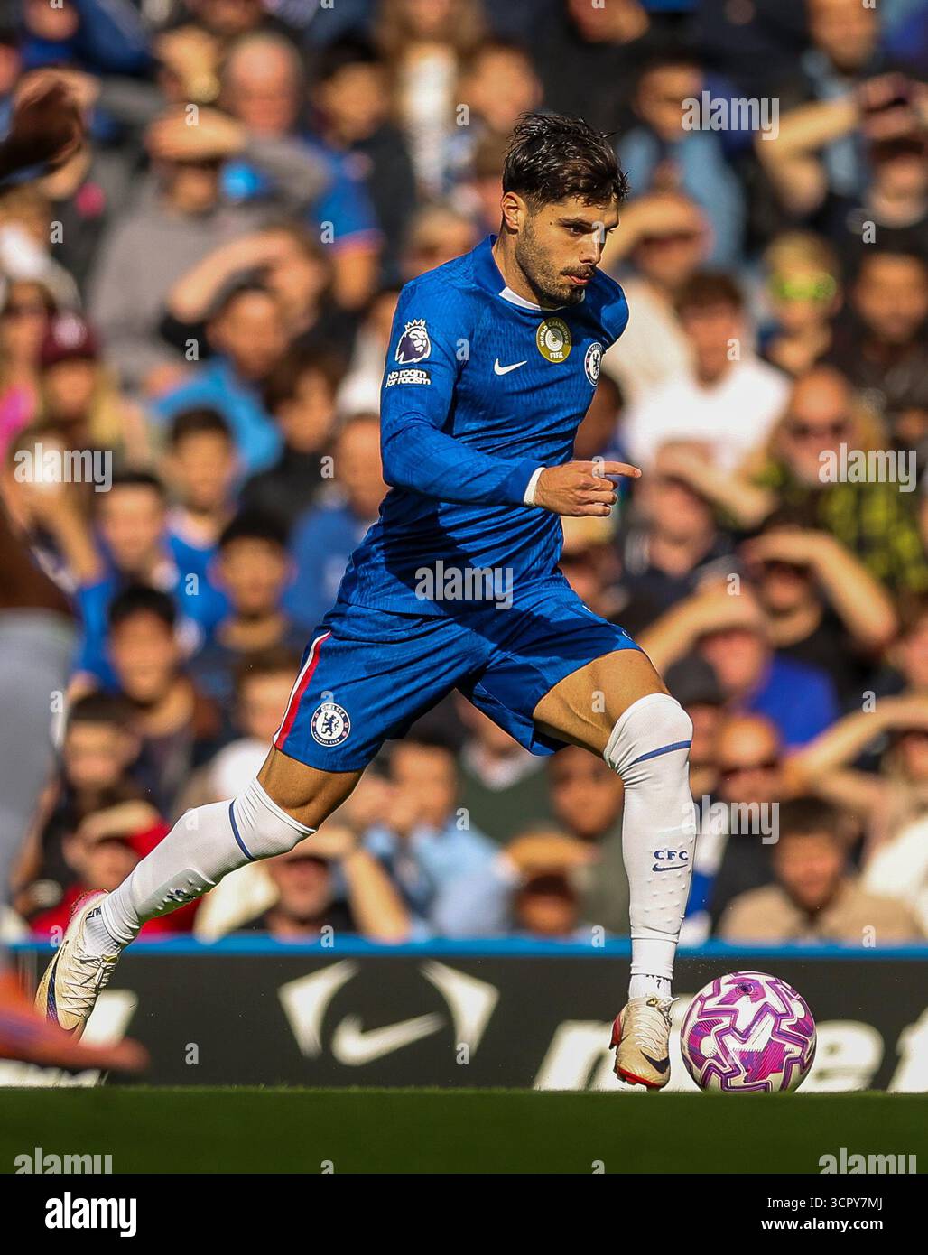 Chelsea's Enzo Fernandez in action during the Premier League match at ...