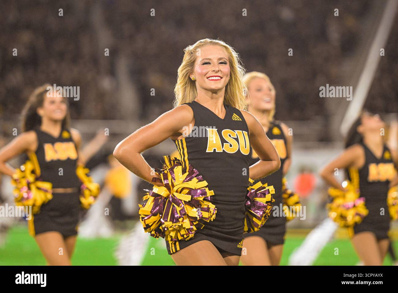 Arizona State Sun Devils cheer performs during halftime of an NCAA ...