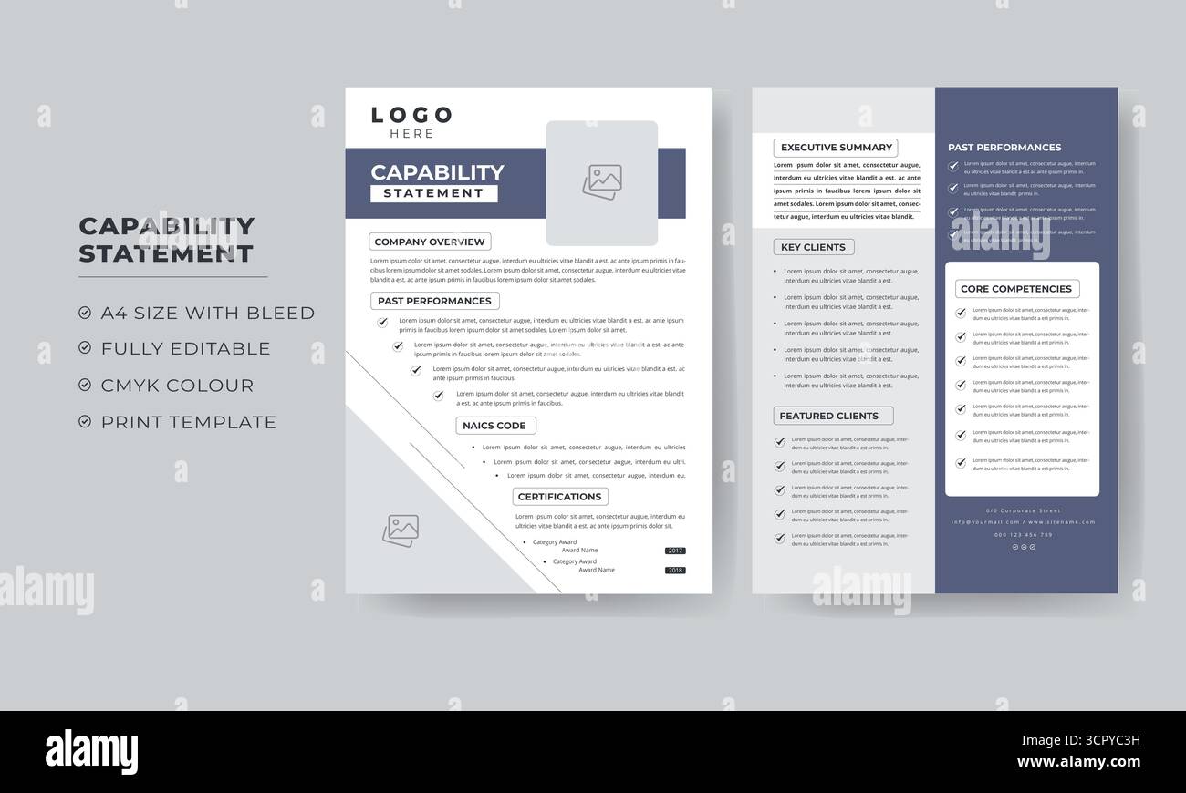 capability statement Template Design for your company or capability ...