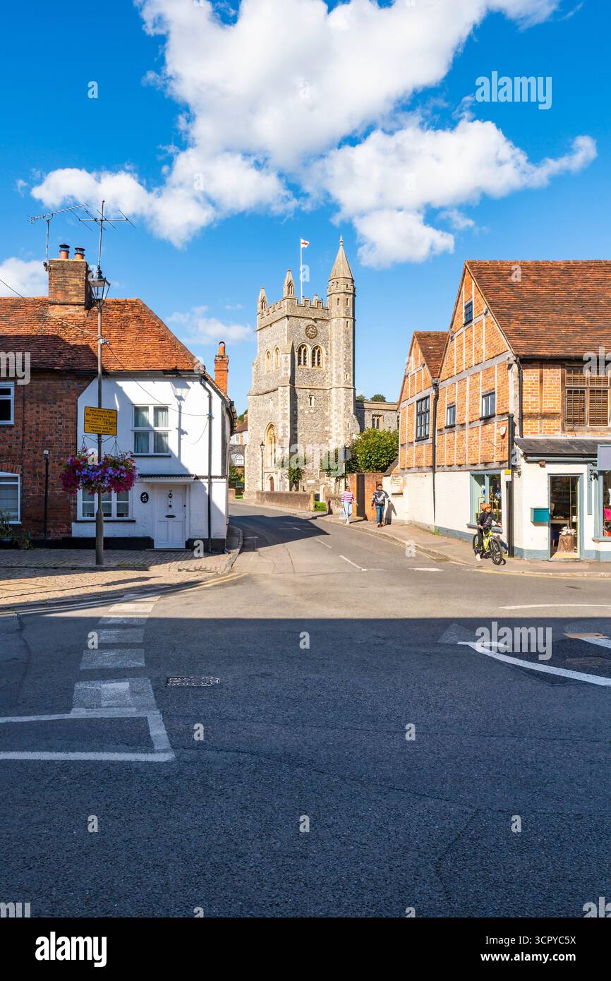OLD AMERSHAM, UK - SEPTEMBER 21, 2025: View of the 13th century St ...