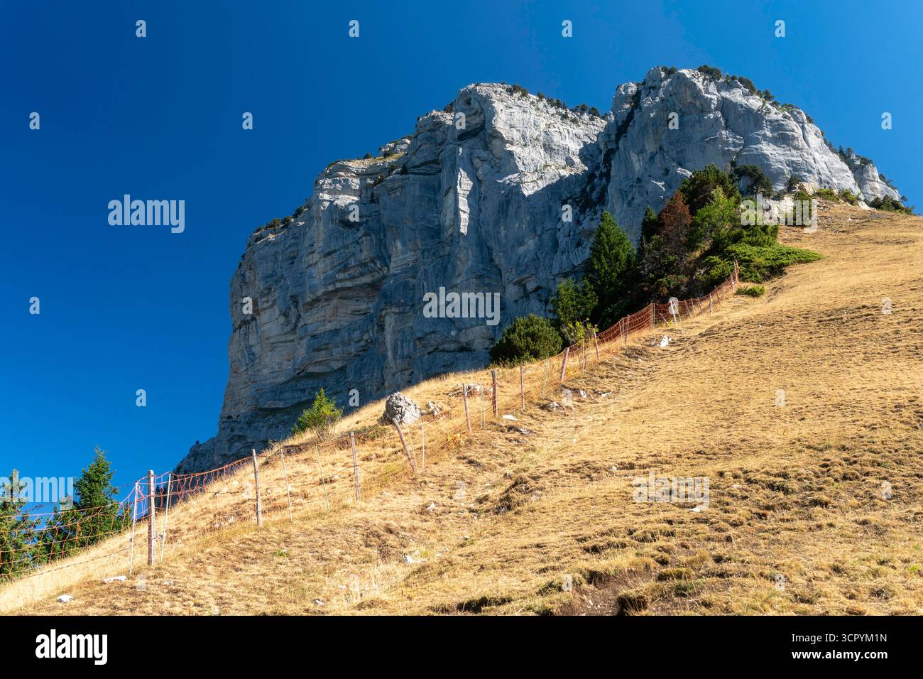 Mont Granier seen form Col de l'Alpette, Chartreuse, France Stock Photo ...