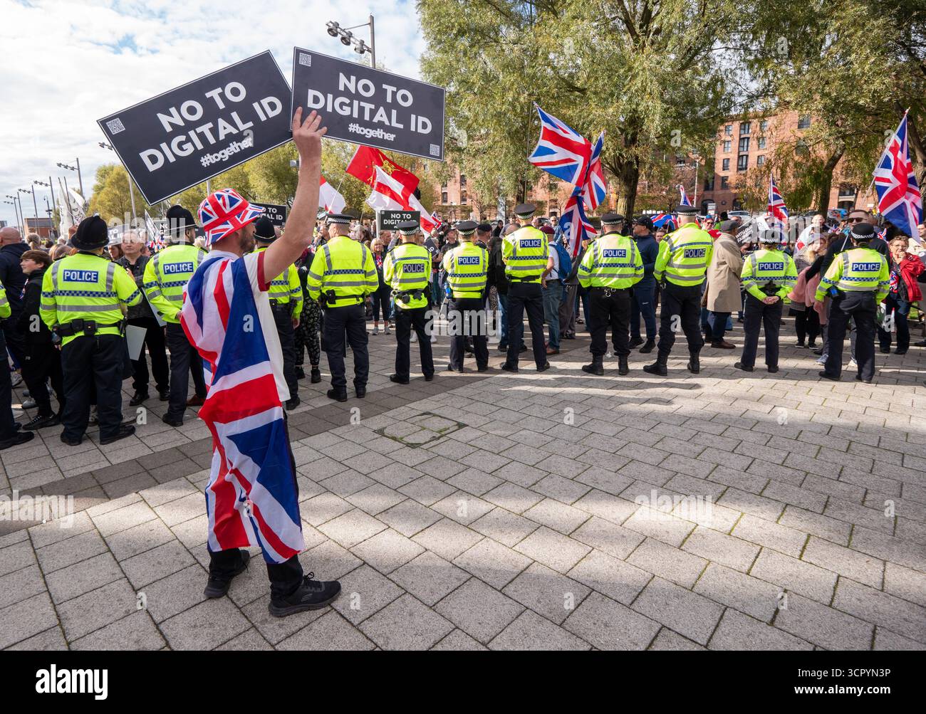 Protests outside Labour Conference 2025. Palestine action protesters ...