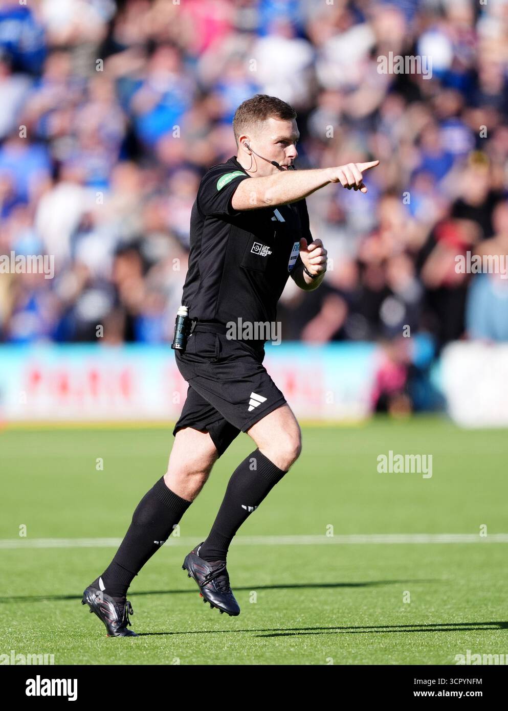 Referee John Beaton during the William Hill Premiership match at The ...
