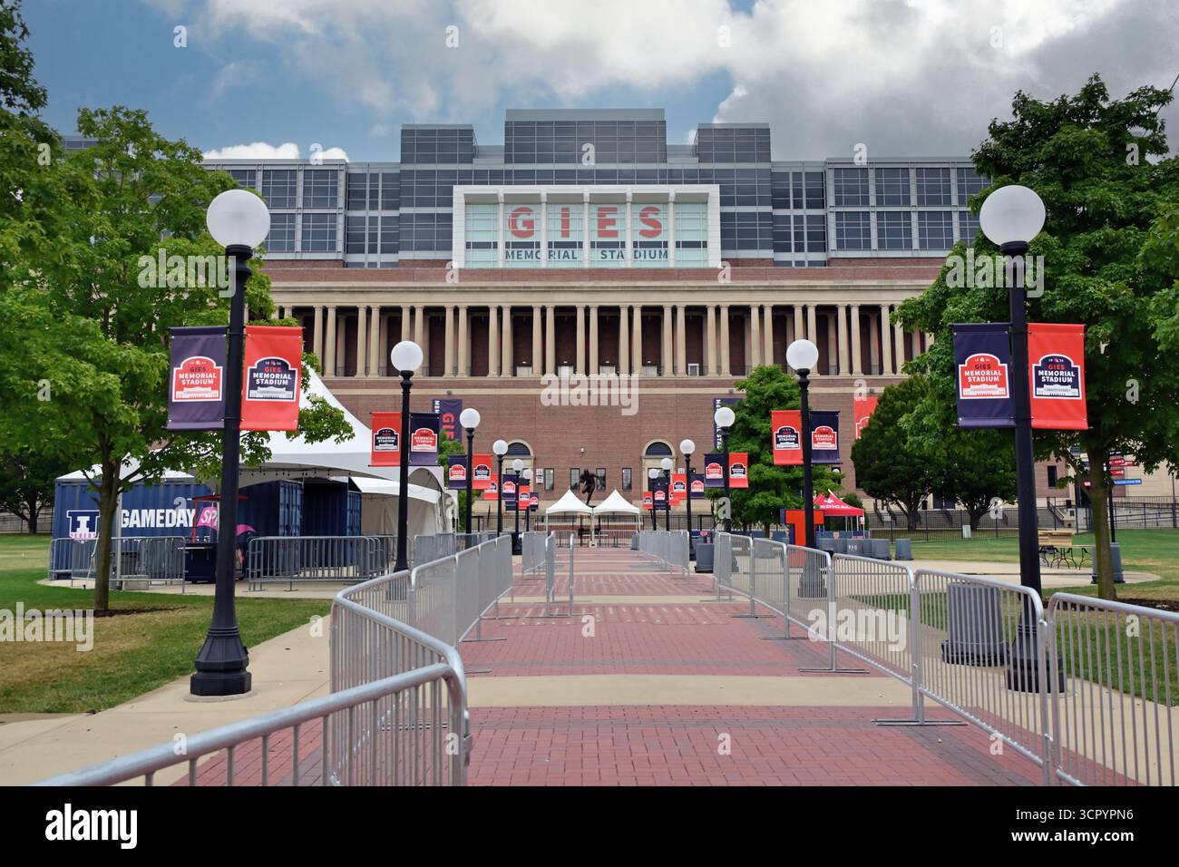 Champaign, Illinois, USA. Gies Memorial Stadium on the campus of the ...